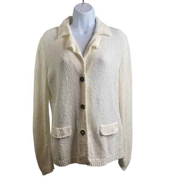 Lafayette 148 New York | Sweaters | Lafayette 48 Textured Cream Button ...